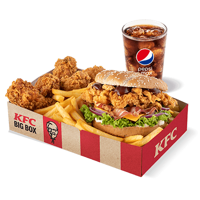 KFC menu at restaurant - Buckets, boxes, burgers, wraps and more!